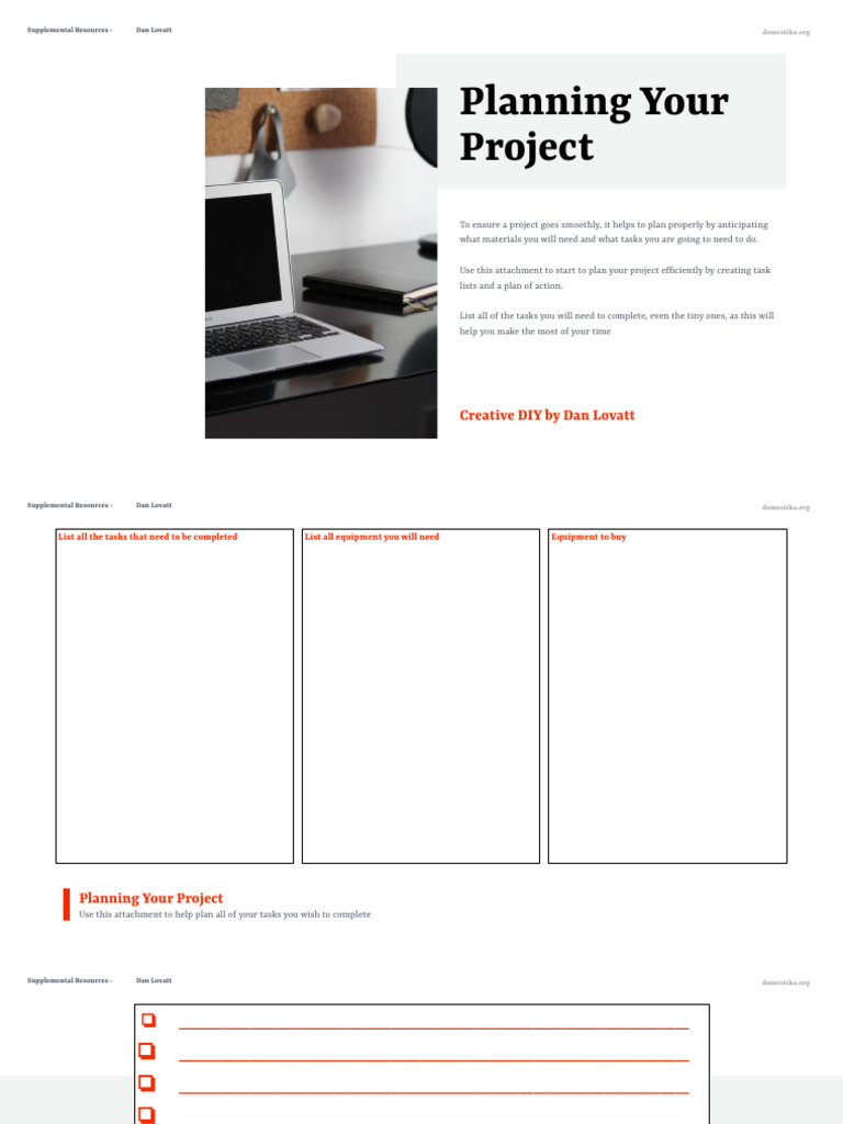 DIY Project Planning Guide | PDF | Career & Growth