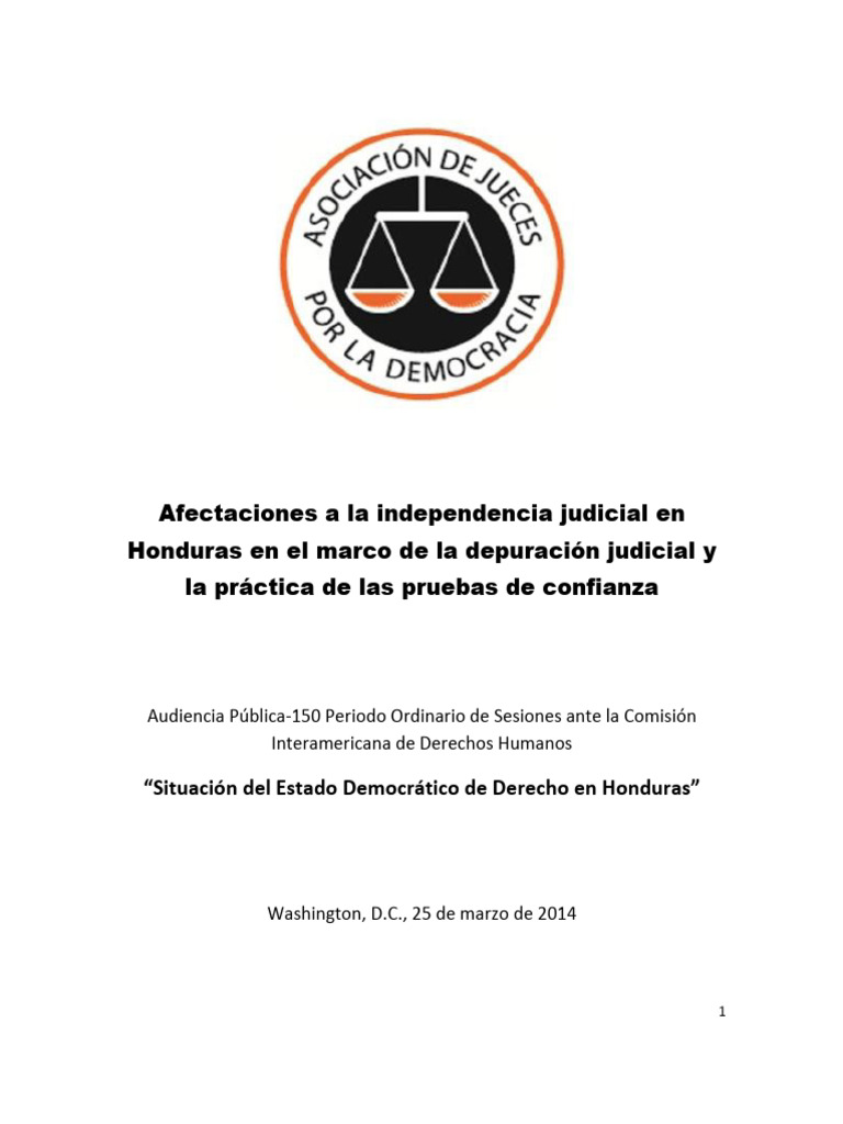 Honduras AJD Report | PDF | Juez | Judicaturas