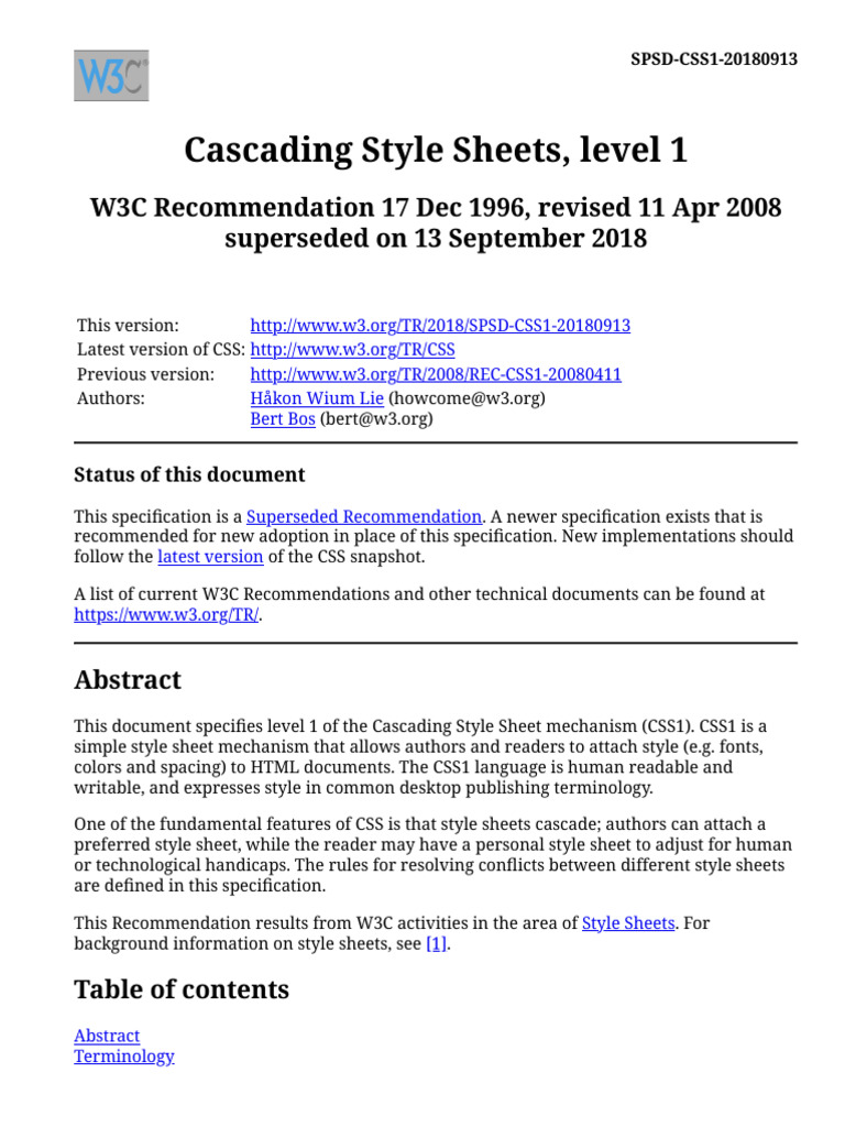 Hacer Español Cascading Style Sheets, Level 1 | PDF | Html | Html Element