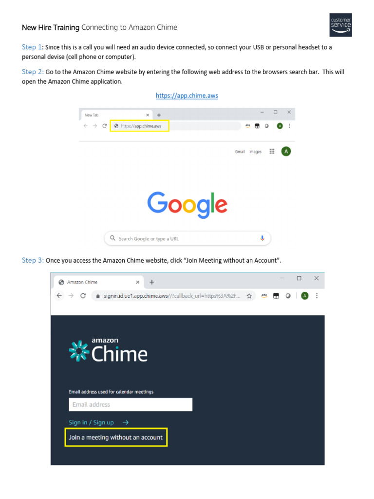 Connecting to Amazon Chime | PDF