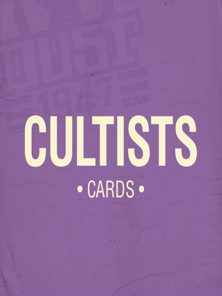 Dust (Square) Cult v4 Eng 29-03-18 | PDF | Cthulhu | Military Technology
