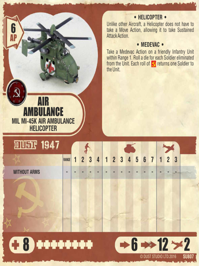 Dust1947 SSU SU807 Air Ambulance CARD Square | PDF