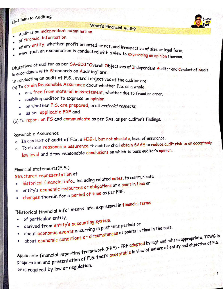 AUDIT NOTES by CA Shubham Keshwani | PDF