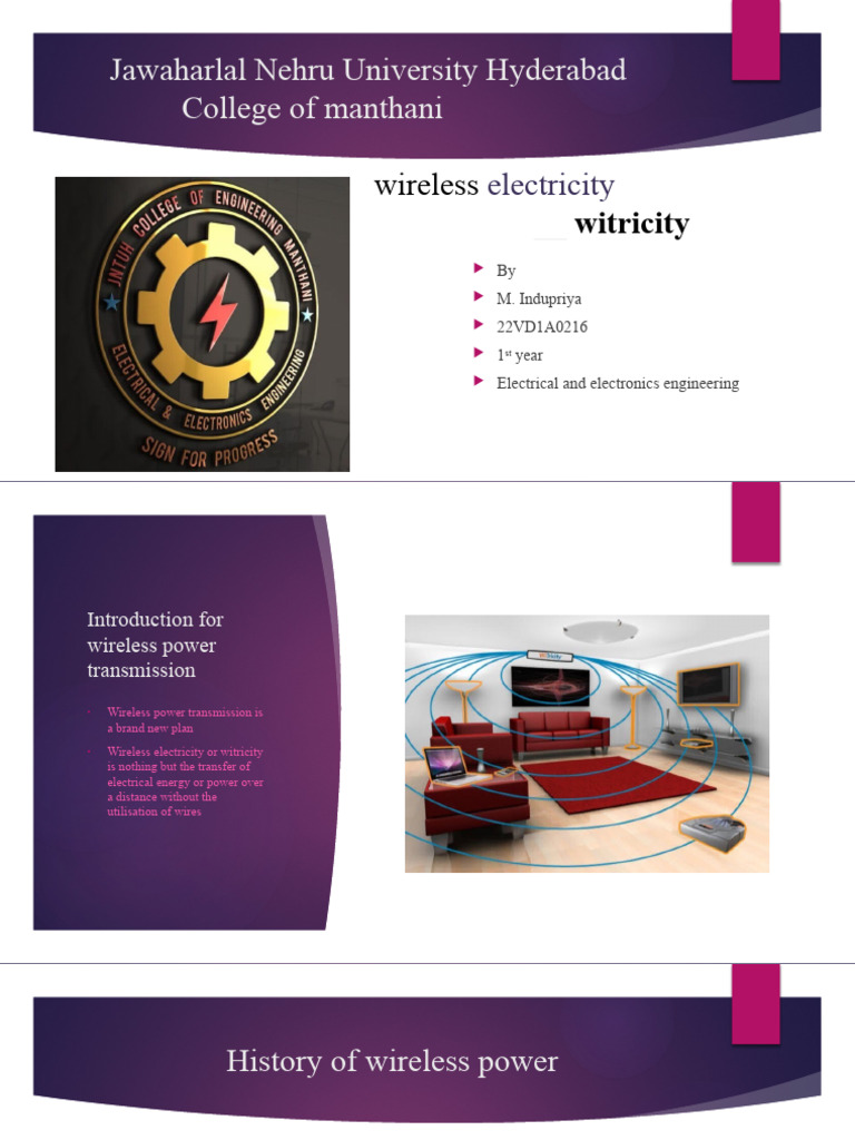 Wireless Electricity Overview and Applications | PDF | Wireless | Physical Phenomena