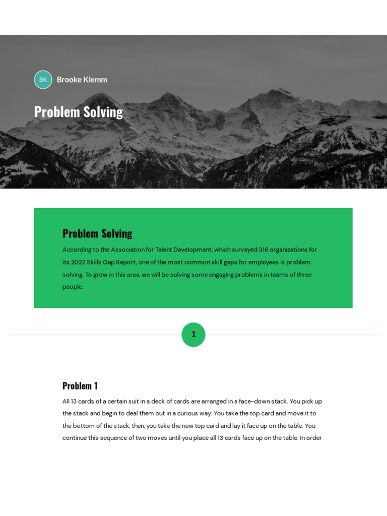 Problem Solving Jk5rmedd | PDF | Cognition | Learning