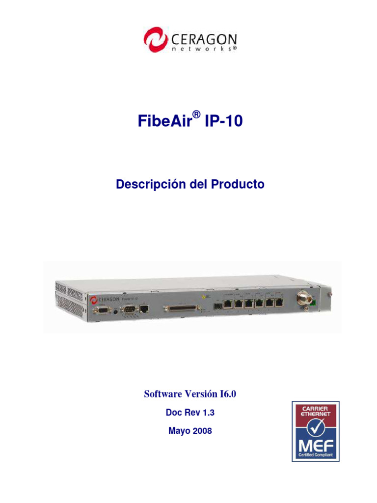 Ip 10 Ceragon Pdf Calidad De Servicio Tecnología De Información Y Comunicaciones