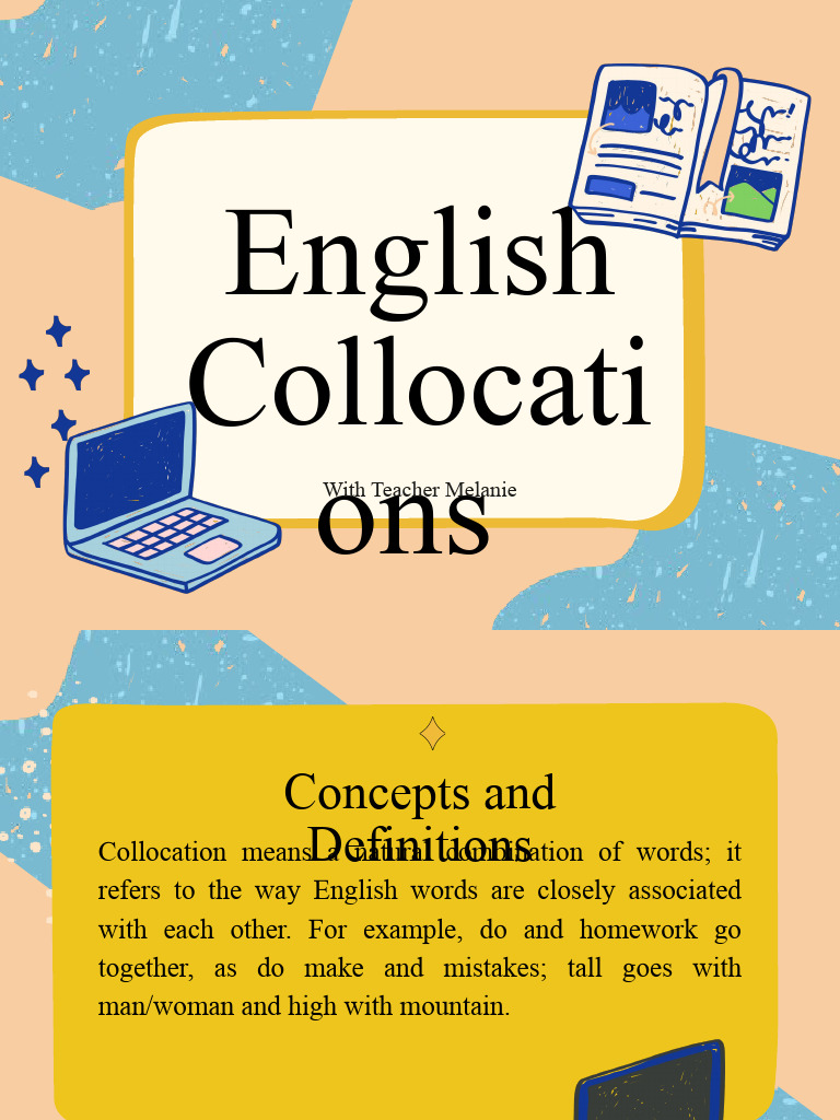 Pastel Minimalist English Collocations in Use Education Presentation | PDF | Learning | Linguistics