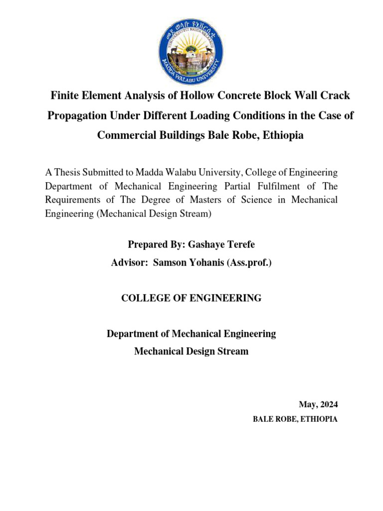 Finite Element Analysis Of Hollow Concrete Block Wall Crack Propagation