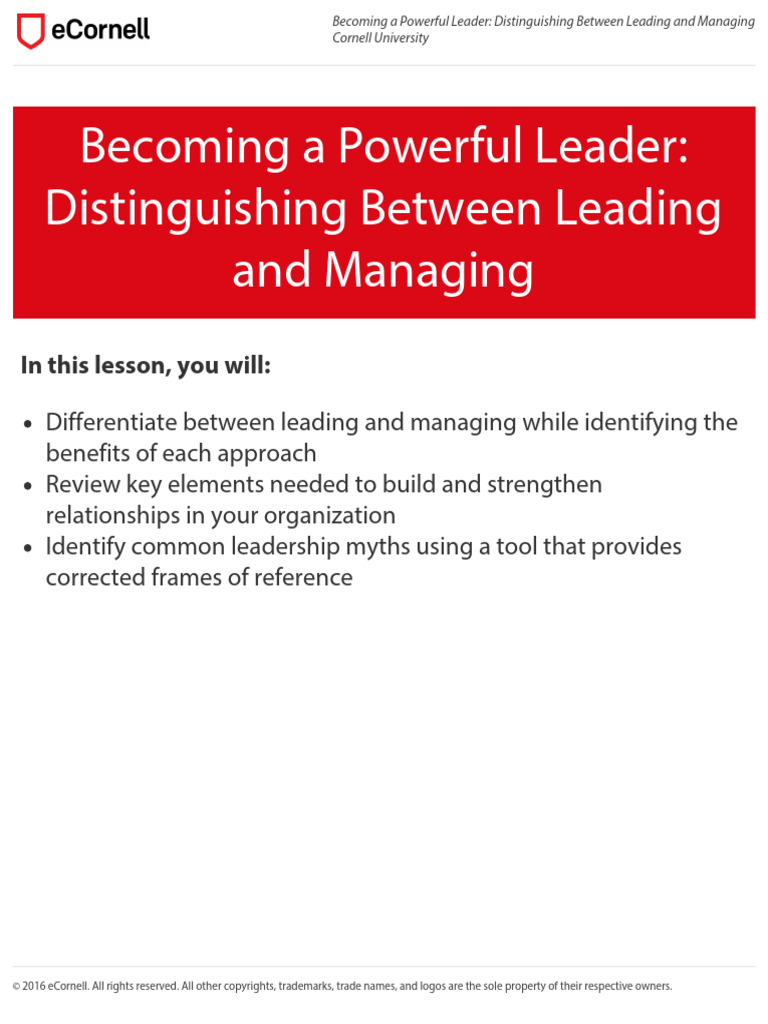 HAME501 OD1 Lesson Transcript Distinguishing Between Leading and ...