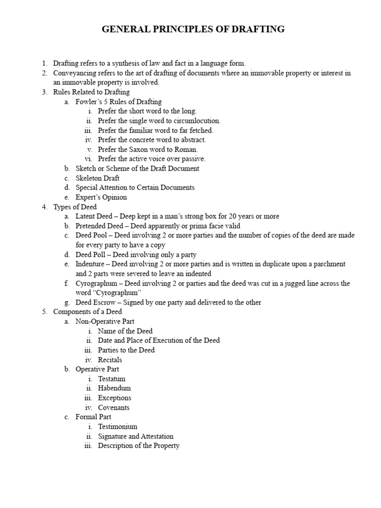 Chapter 2 - General Principles of Drafting | PDF | Law