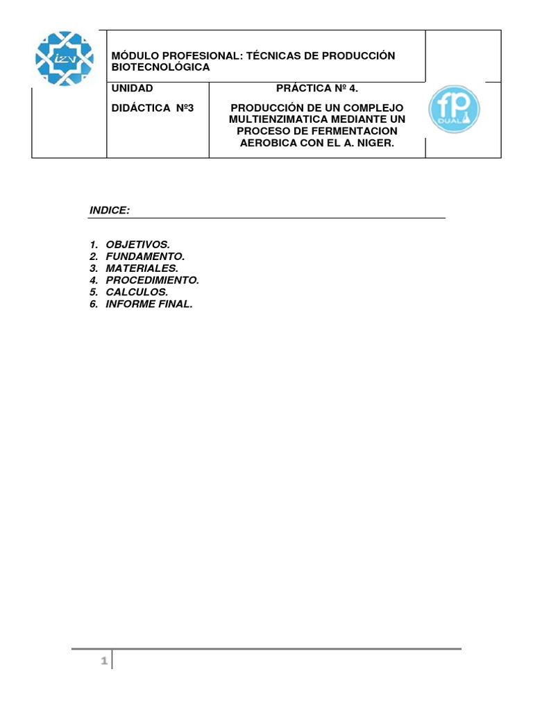 UT 3 - Práctica 4-TALLER INDUSTRIAL HONGOS | PDF | Fermentación | Enzima
