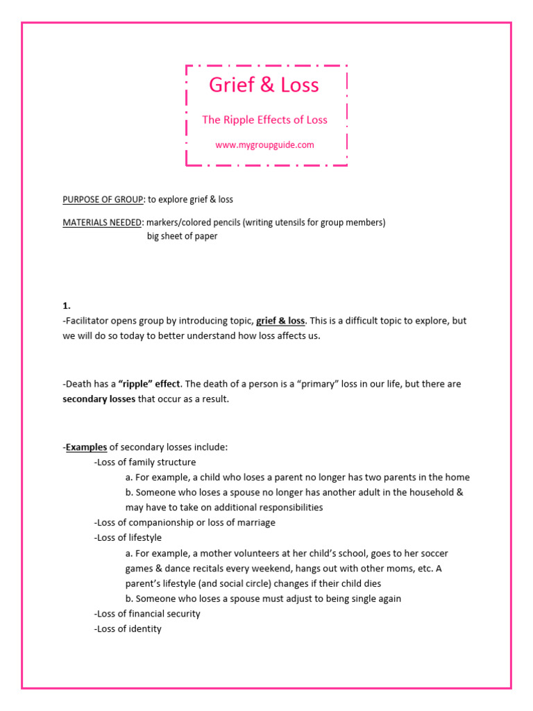 Grief Loss The Ripple Effects of Loss | PDF | Grief | Social Psychology