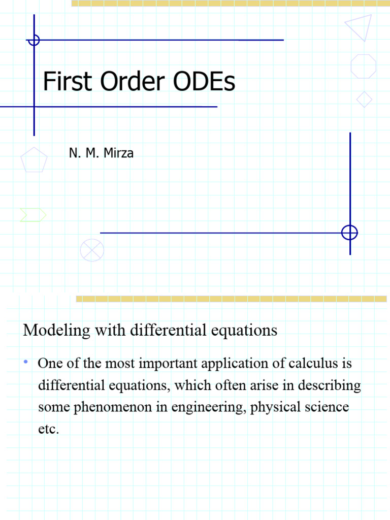 Chap 01 | PDF | Equations | Ordinary Differential Equation
