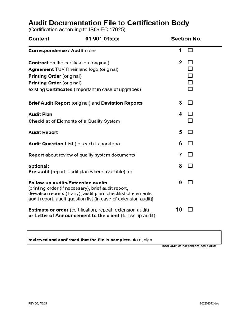 ISO/IEC 17025 Audit Documentation | PDF