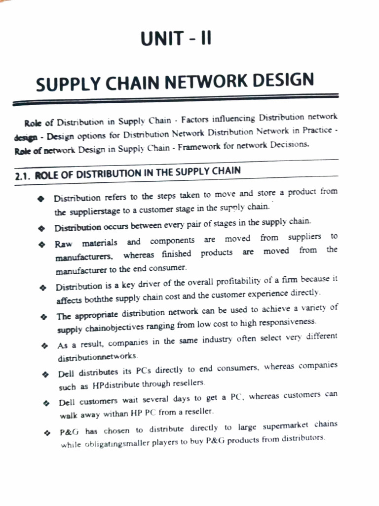 Unit 2 SCM | PDF | Warehouse | Supply Chain