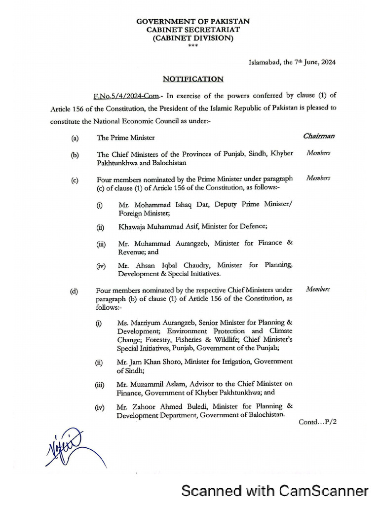 NEC Notification 2024 | PDF