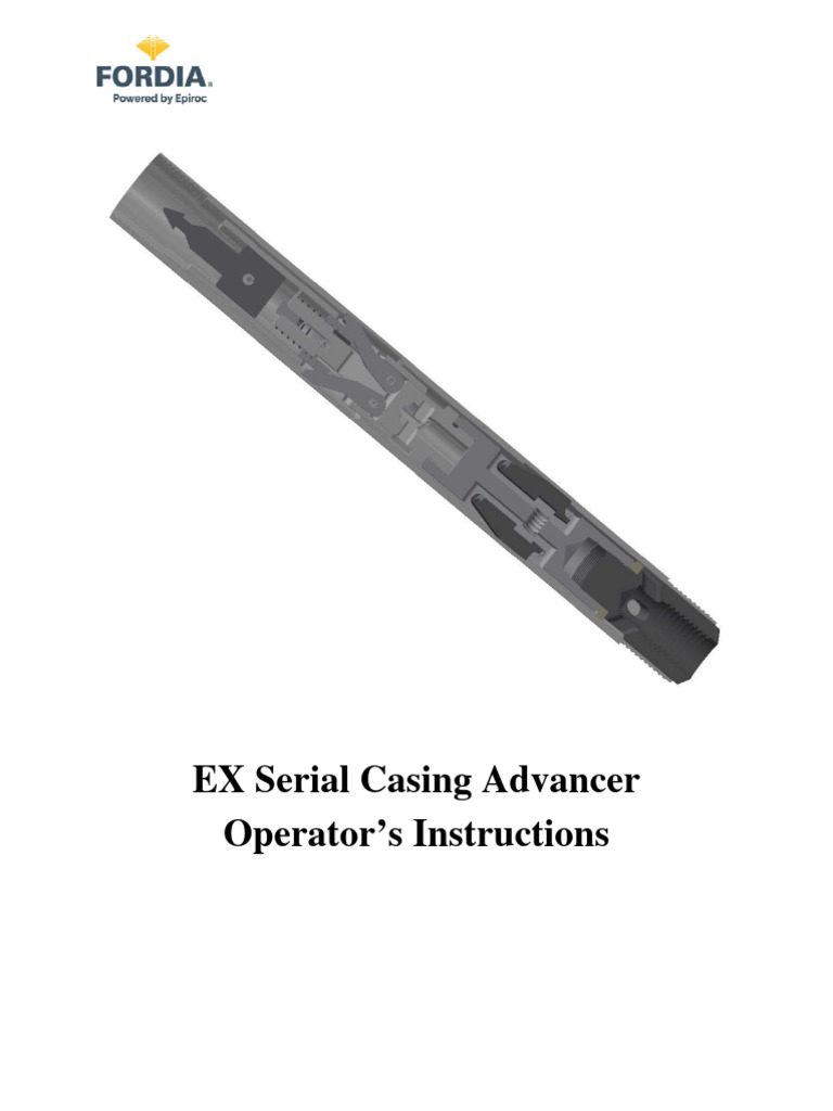Operation Manual - EX Casing Advancer Rev01-2021 | PDF | Casing (Borehole)