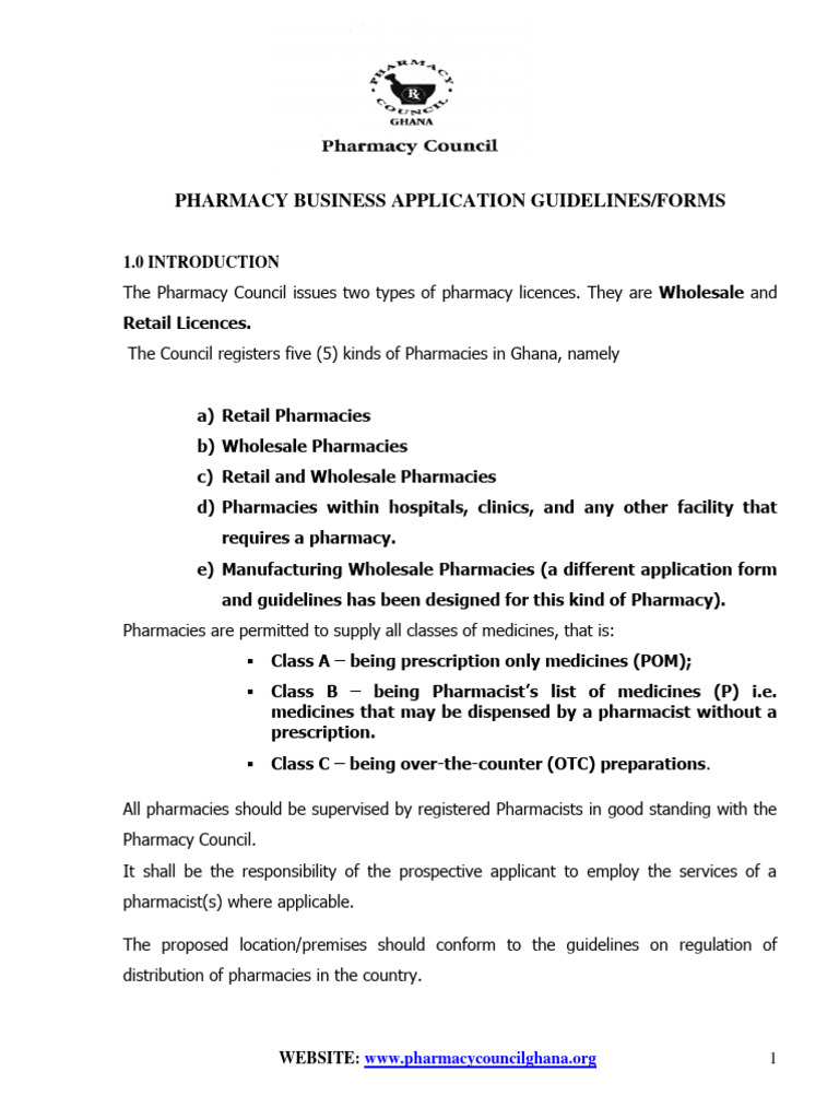 Pharmacy License Application Guidelines | PDF | Pharmacy | Pharmacist