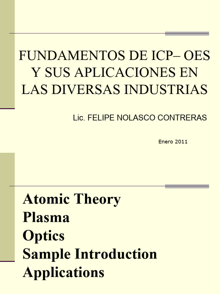 PRESENTACION CIP FUNFAMENTOS ICP | PDF | Electron | Atomic Nucleus