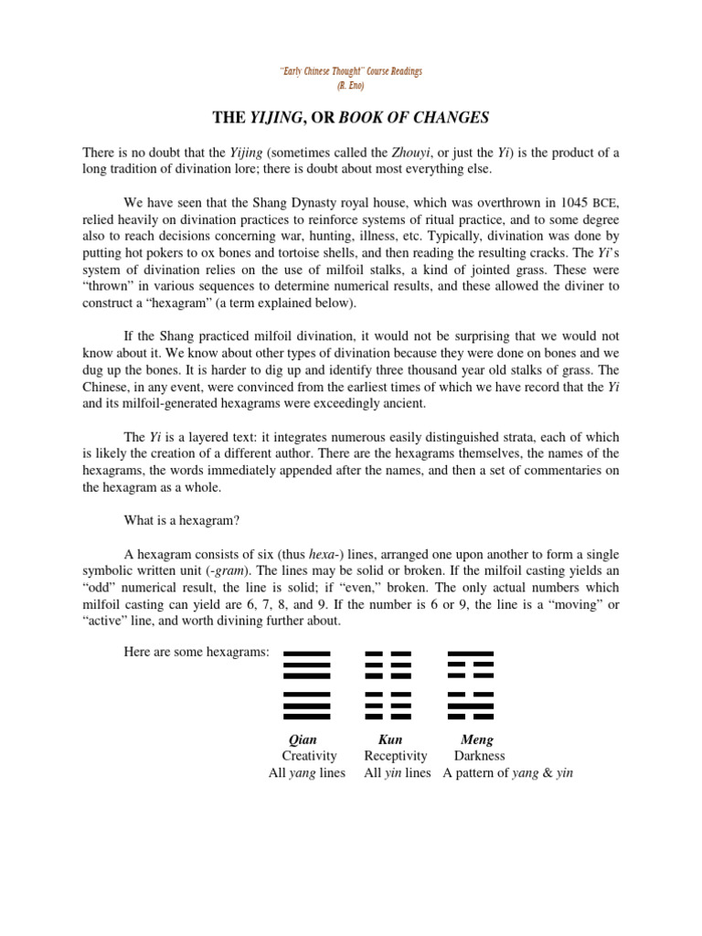 Understanding the Yijing: A Guide | PDF | Yin And Yang | Chinese Philosophy