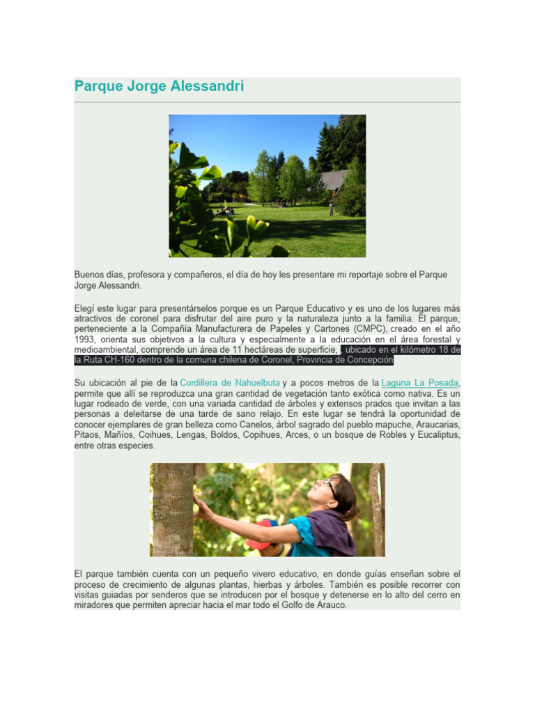 Parque Jorge Alessandri | PDF
