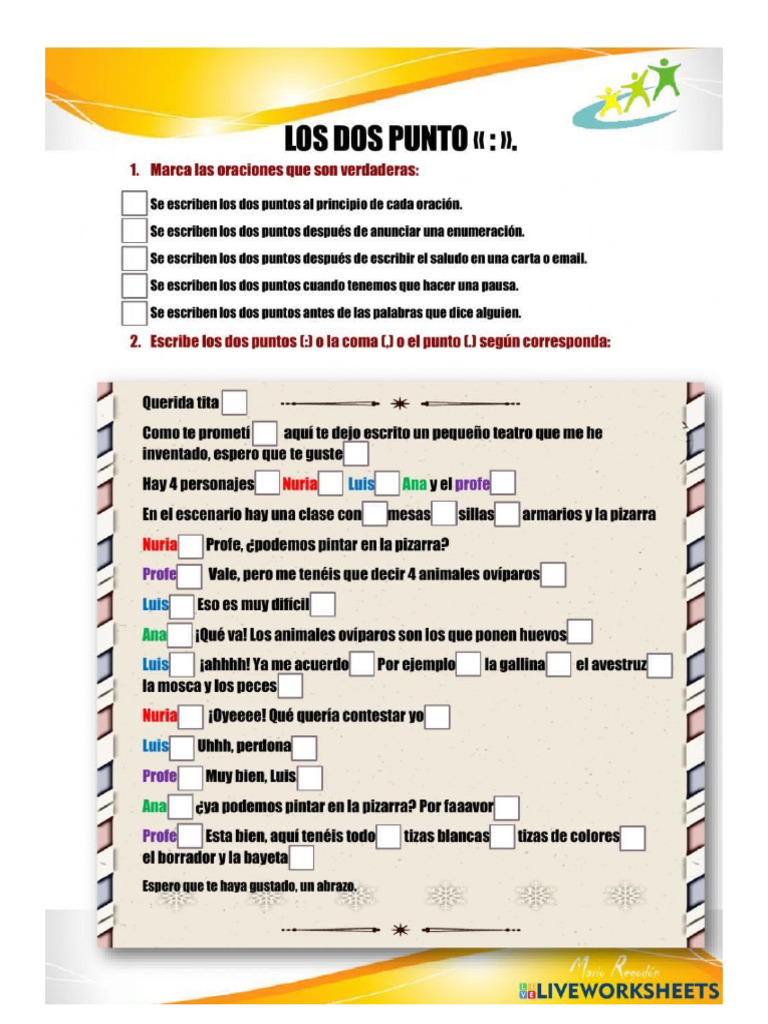 EJERCICIOS DOS PUNTOS | PDF