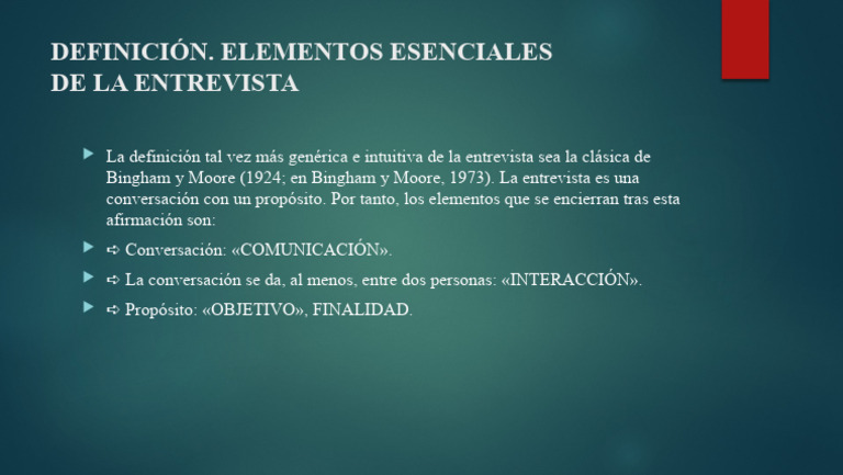 Elementos Esenciales de La Entrevista | PDF