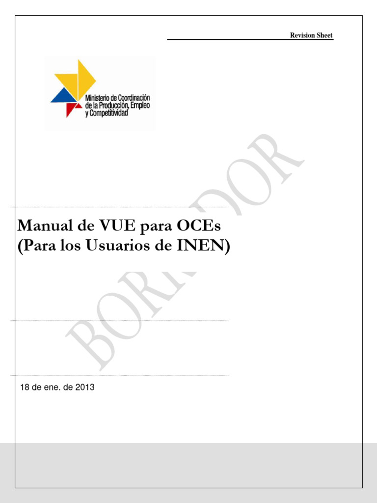 Manual VUE para OCEs de INEN | PDF | Red mundial | Internet y web