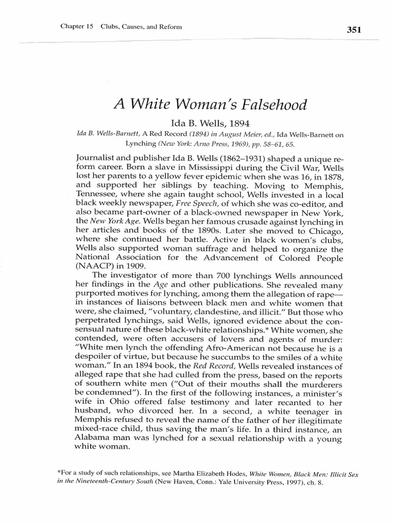 HIST147 Jim Crow and Lynching Assignment Document | PDF | Social ...