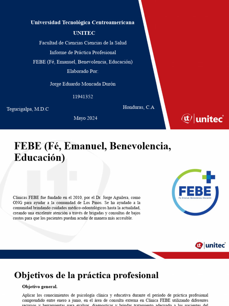 Informe de Práctica en Clínica FEBE | PDF | Salud mental | Sicología
