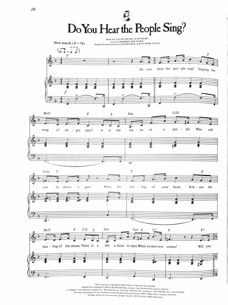 Do You Hear The People Sing | PDF