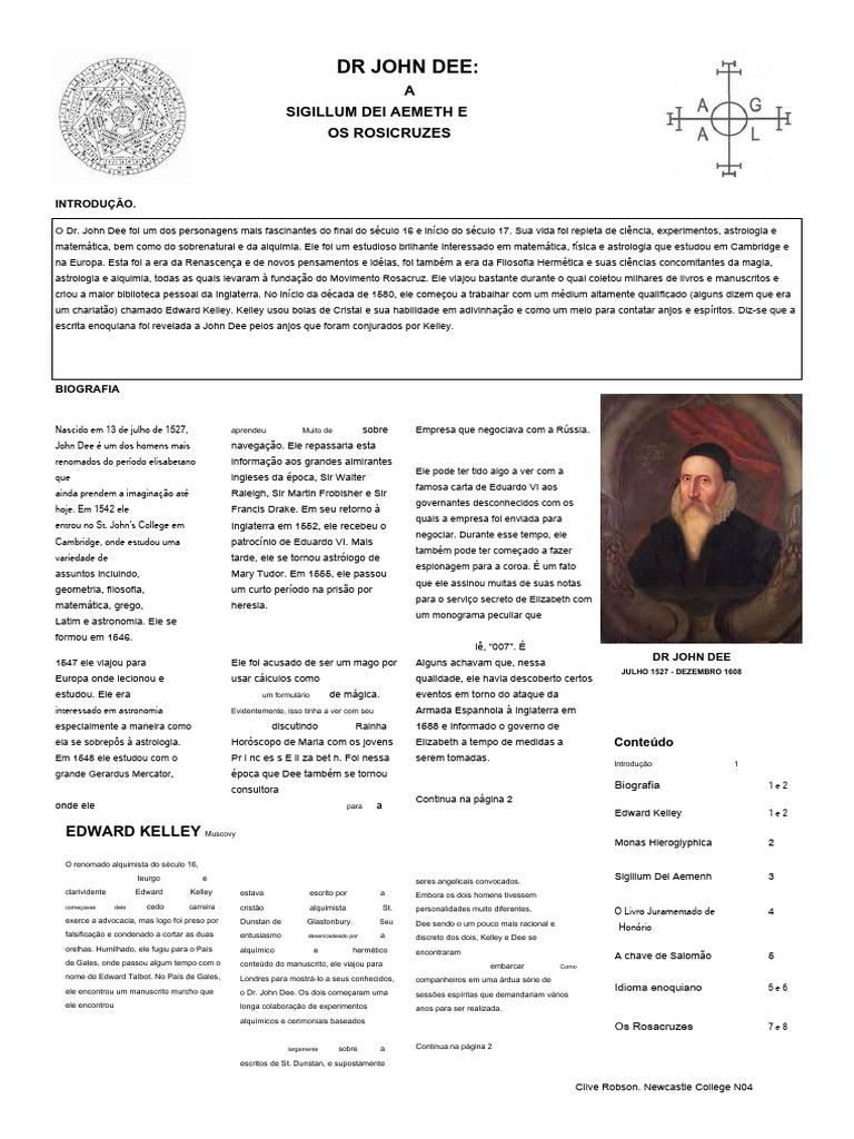 John Dee: Ocultismo e Rosacruz | PDF