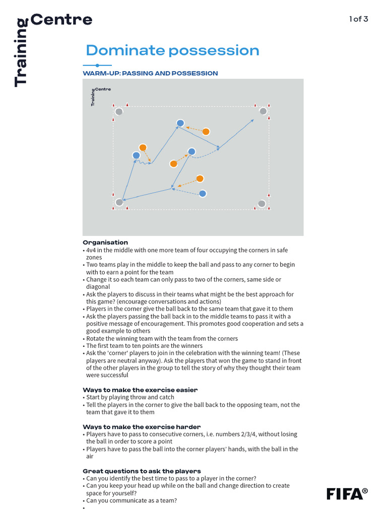 FIFA Session Plan Grassroots 108 | PDF | Sports