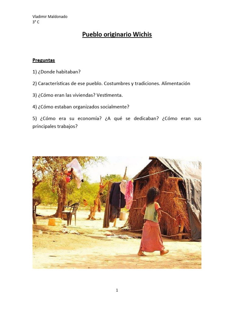 Pueblo Originarios Wichis | PDF