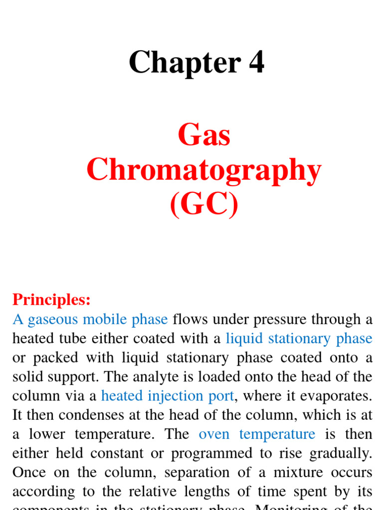 Chapter 4 GC | PDF | Gas Chromatography | Chromatography