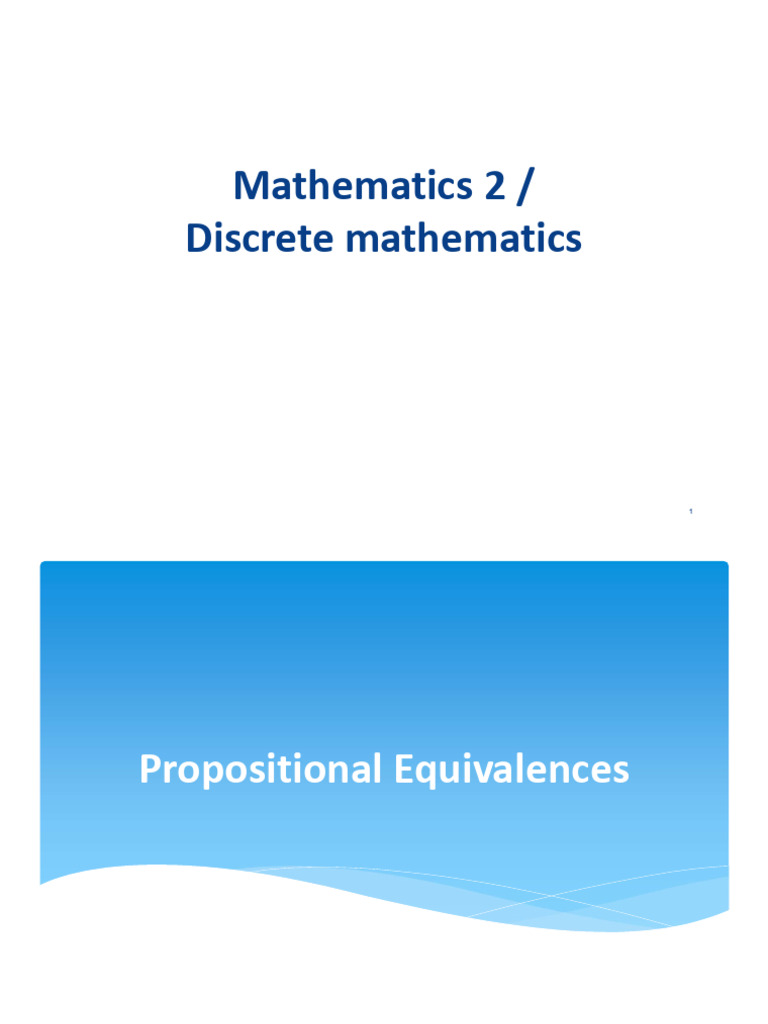 02_Propositional_equivalences | PDF | Contradiction | Logic 02_Propositional_equivalences | PDF | Contradiction | Logic