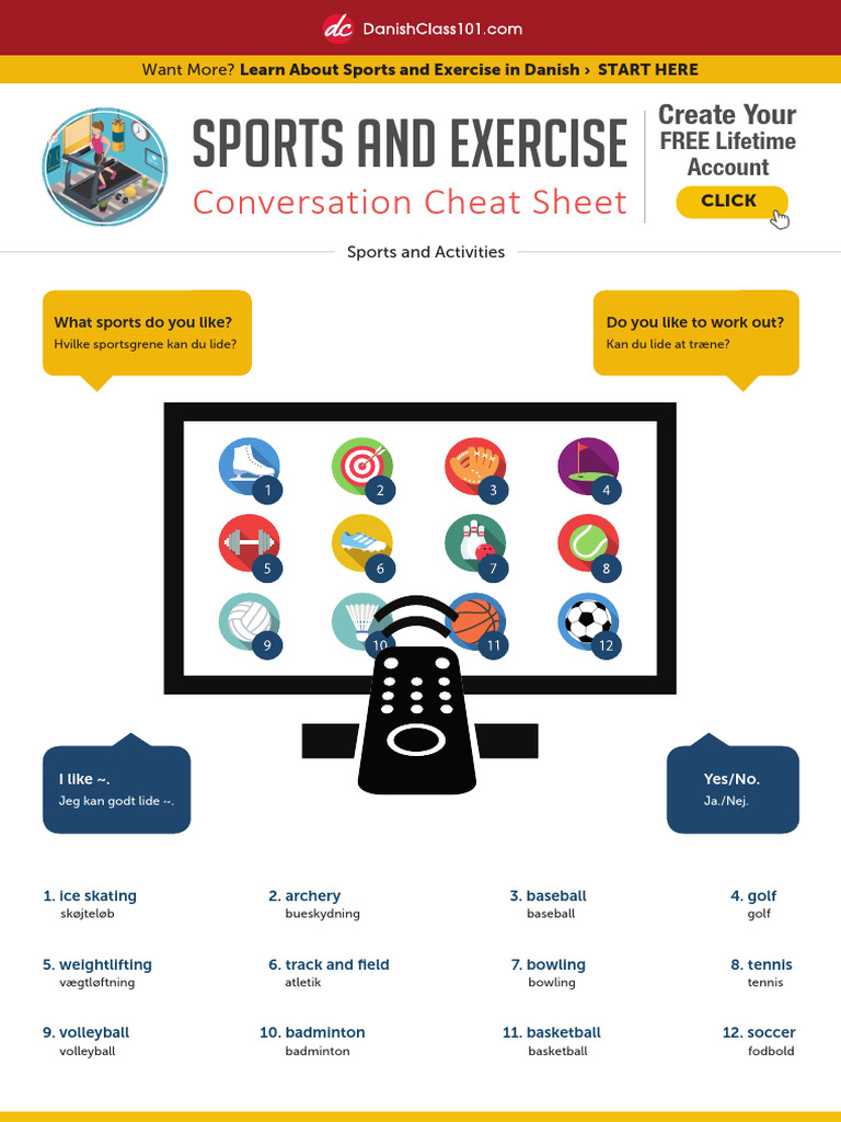 Danish The Sports & Exercise Cheat Sheet | PDF | Physical Exercise ...