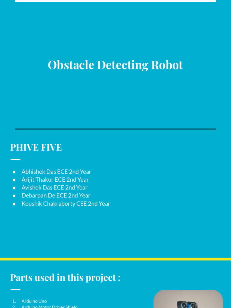 Obstacle Detecting Robot | PDF | Robot | Robotics