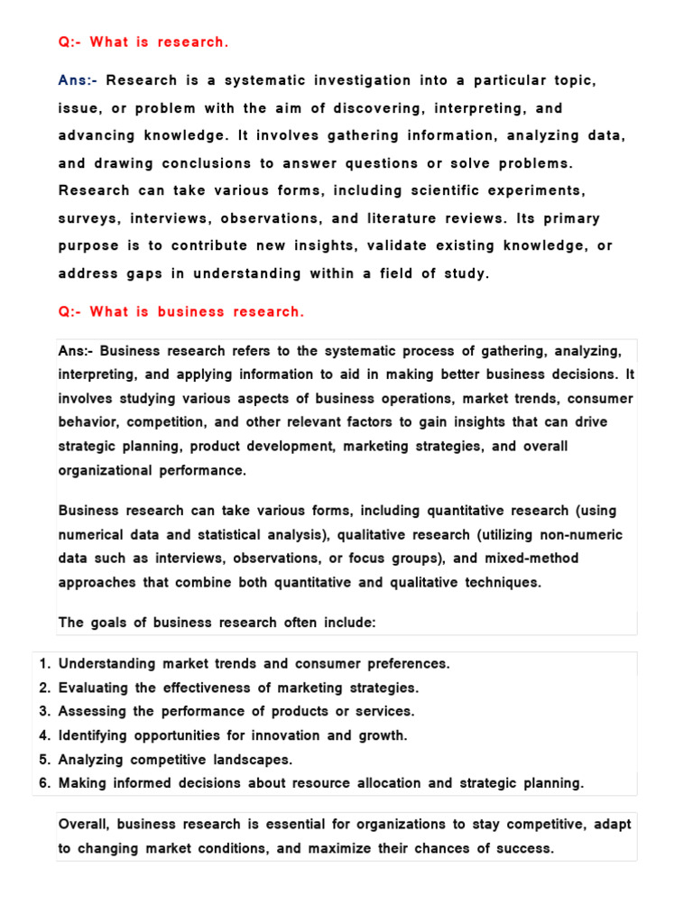 BRM Unit 1 | PDF | Qualitative Research | Hypothesis BRM Unit 1 | PDF | Qualitative Research | Hypothesis
