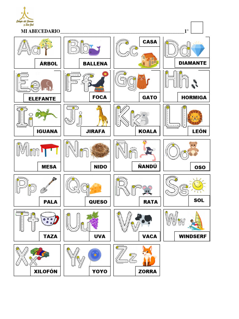 01 - Mi Abecedario - 1 - Grado | PDF