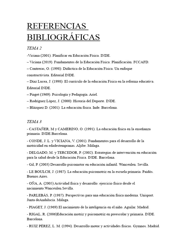 Referencias Bibliográficas | PDF | Educación de la primera infancia | Enseñando
