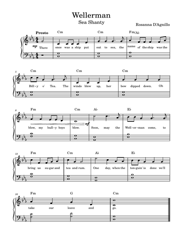 Wellerman Sea Shanty | PDF | British Songs | Folk Songs