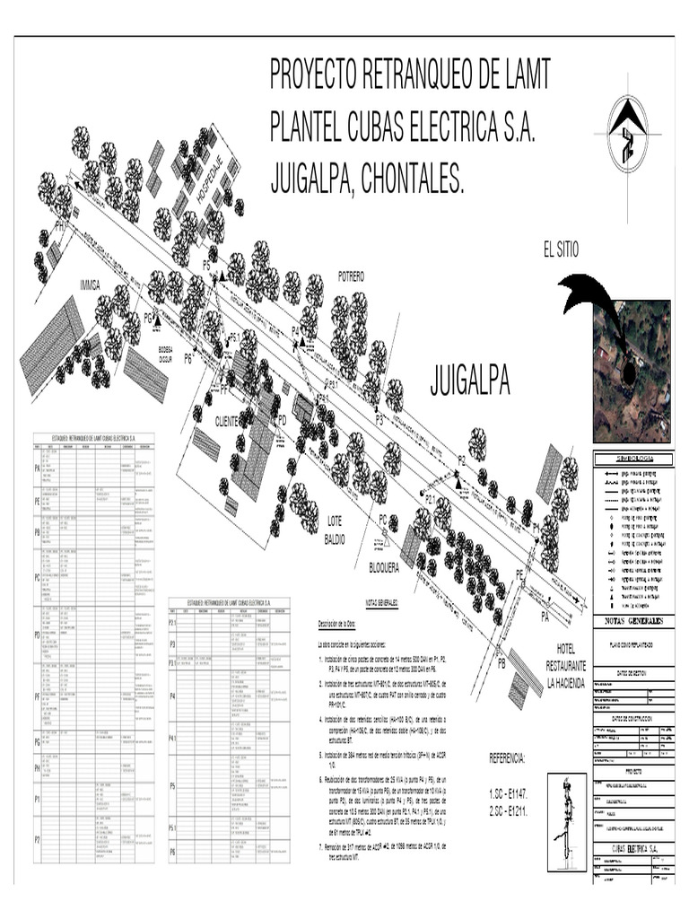8 - Plano Cad - Retranqueo de LAMT Cubas Electrica-Modelo | PDF