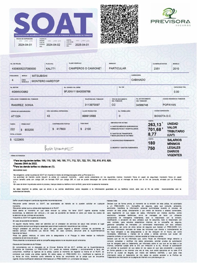 Documento Ejemplo | PDF | Póliza de seguros | Seguro de vehículo