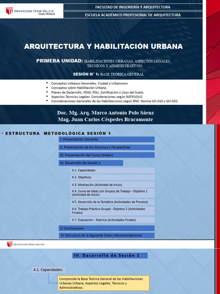 Sesion 1 Arquitectura y Habilitacion Urbana Ucv Trujillo 01 04 2024 | Descargar gratis PDF ...