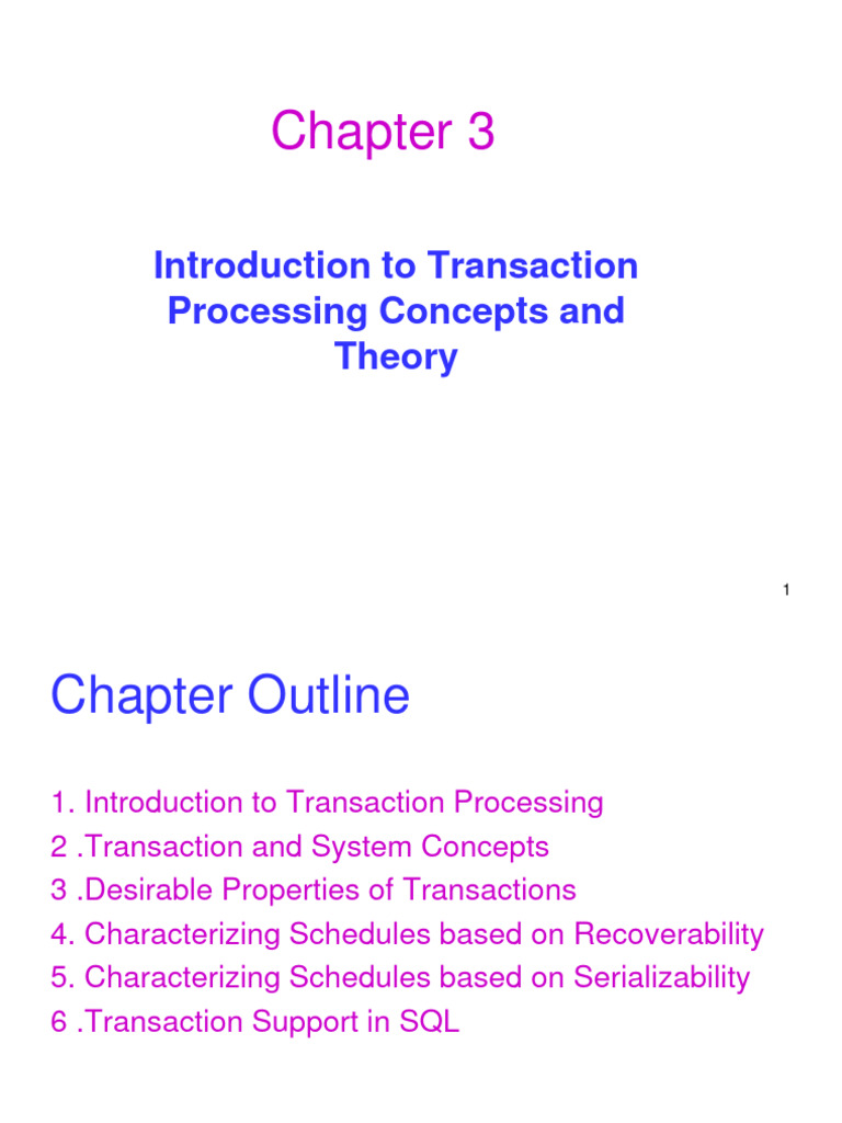 Chapter 3 Transaction Management Db Pdf Database Transaction Process Computing