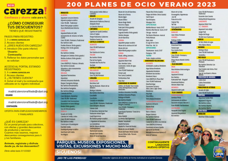Planes De Ocio Verano 2023 | PDF