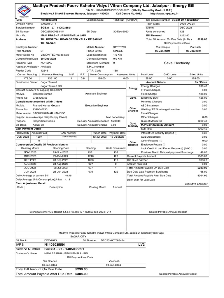 Httpsbilling Mpez Co inngBReport | Download Free PDF | Receipt