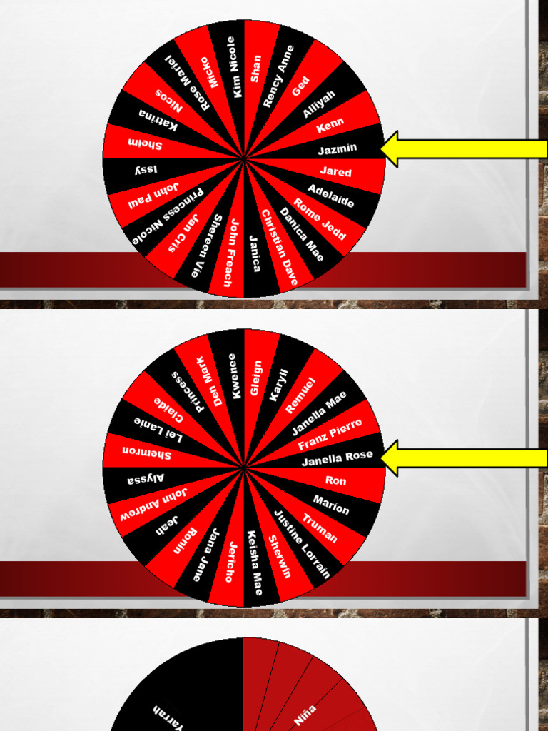 Roulette Names of Sudents | PDF