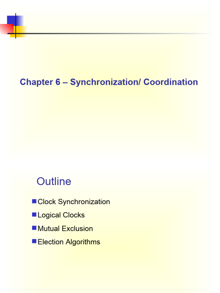 Chapter 6 Synchronozation Coordination | PDF | Distributed Computing | Computer Networking